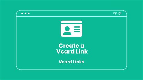 Create A Vcard Link Youtube