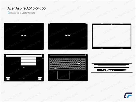 Acer Aspire A Cut File Template CutFileLabs