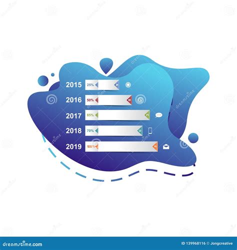 Bar Chart Graph Statistical Business Infographic In Gradient Fluid