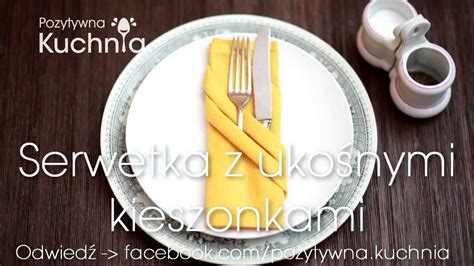 Serwetka z ukośnymi kieszonkami | Dorota Kamińska - YouTube