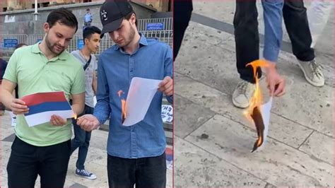 პარლამენტთან მიმდინარე აქციაზე აქტივისტებმა რუსეთის დროშა დაწვეს მედიაცენტრი მთავარი Mtavari