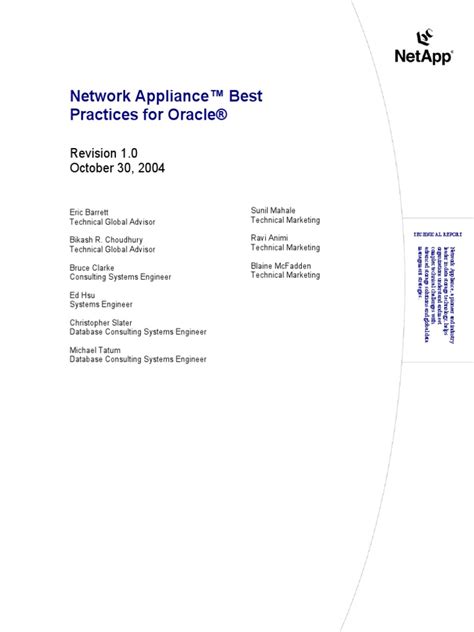 Oracle Netapp Best Practices Pdf Transmission Control Protocol