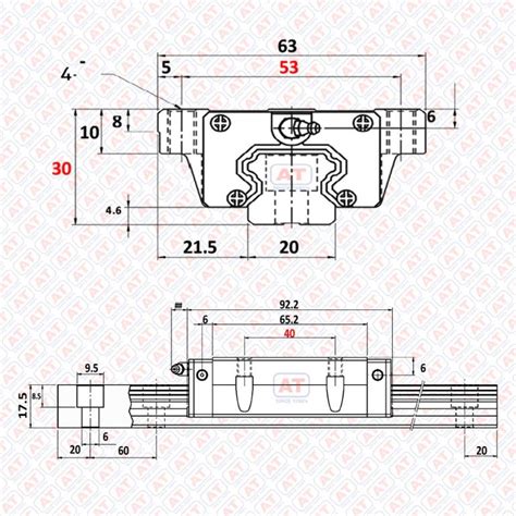 Hgw 20hc Werb Hgw Series Linear Guide Blocks Cnc Linear Guideway