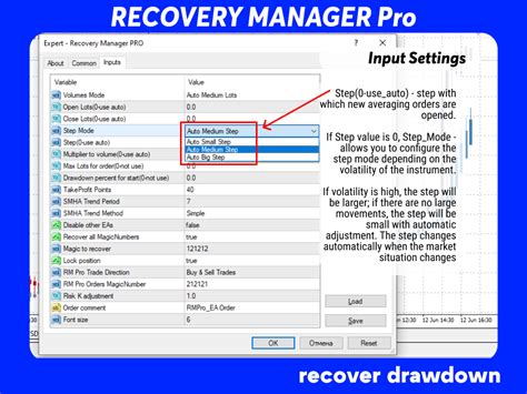 Recovery Manager Pro Mt4 Buy Trading Robot Expert Advisor For Metatrader 4