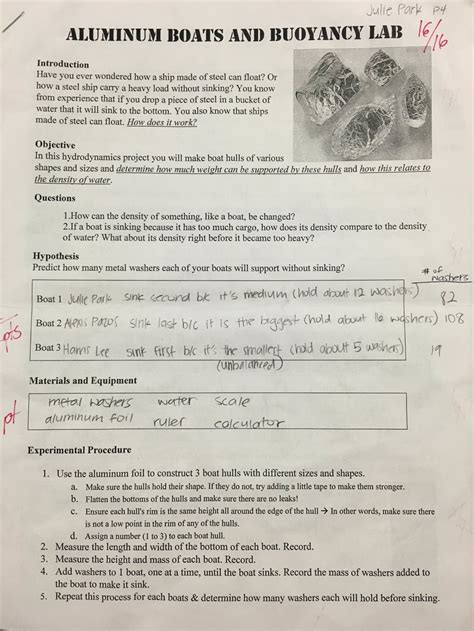 Exploring Density Lab Julie S Site