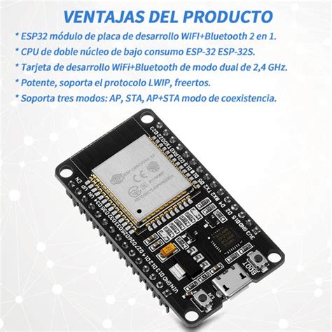 módulo esp32 wifi bluetooth 4 2 ble nodemcu con cable usb web electro