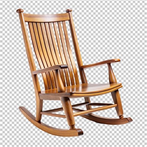 Premium Psd Wooden Rocking Chair Isolated On White Background