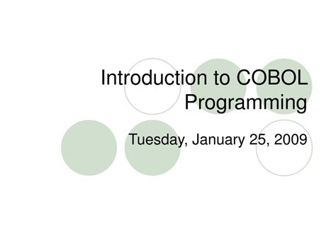 Ppt Introduction To Cobol Programming Powerpoint Presentation Free