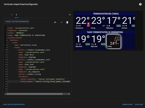 compact climate button using a custom button card lovelace and frontend