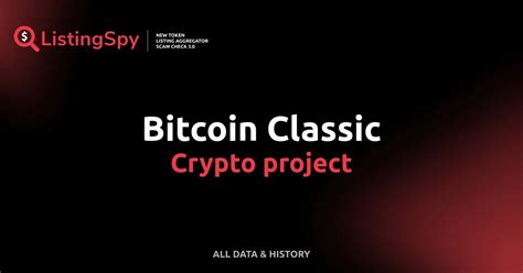 Bitcoin Classic Crypto Project Btcc Token Listings Events Analysis