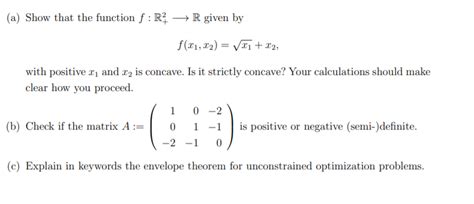 Solved Hi Can Anyone Solve This Optimization Question Its