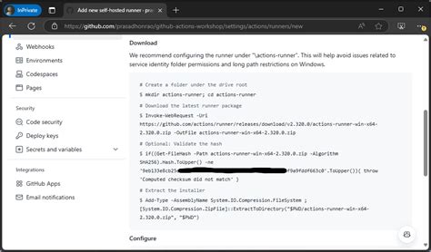 Lab Create A Self Hosted Runner Github Actions Workshop