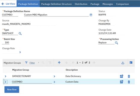 Maximo Programming カスタムテーブルのデータをmigration Managerを使ってデータ・マイグレーションする