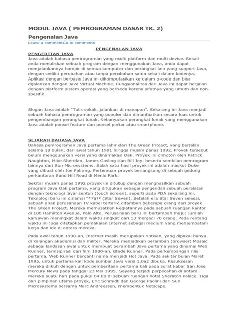 Modul Java Pdf Komputer