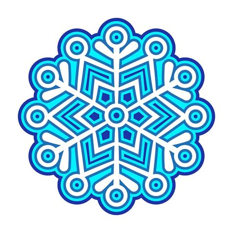 Premium Vector Blue Isolated Snowflake Vector Icon Logo Design