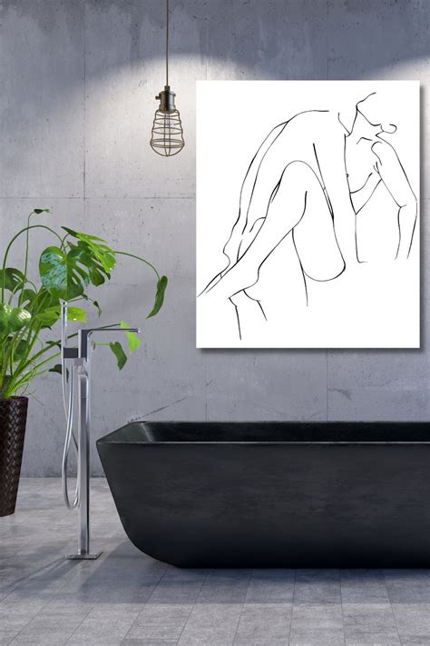 Relationship Erotic Line Art Sexual Wall Art Minimalist Printable Art Sexy Bedroom Print