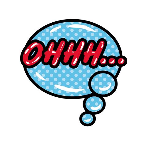 Speech Bubble With Expression Ohhh Word Pop Art Flat Style Vector