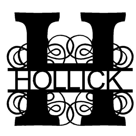 Personalized H Split Monogram Sign Bear Country Metalworks Buy