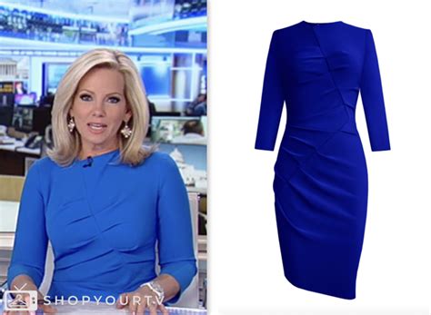 Americas Newsroom August 2024 Shannon Breams Blue Ruched Dress