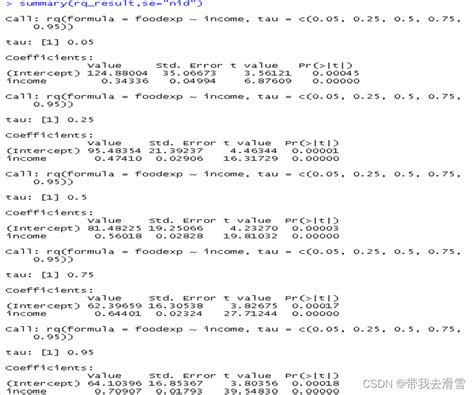 分位数回归—r语言实现 Csdn博客