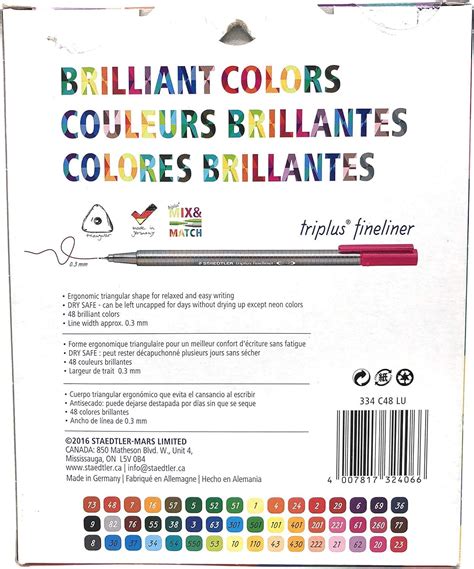 Staedtler Fineliner Triplus 42pcs 48 Colors Staedtler