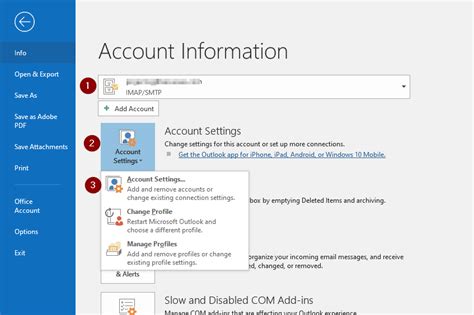 Check And Locate Outlook Email Settings Secureax Knowledgebase