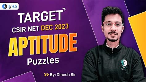 Puzzles Csir Net Dec 2023 General Aptitude Lecture 6 Youtube