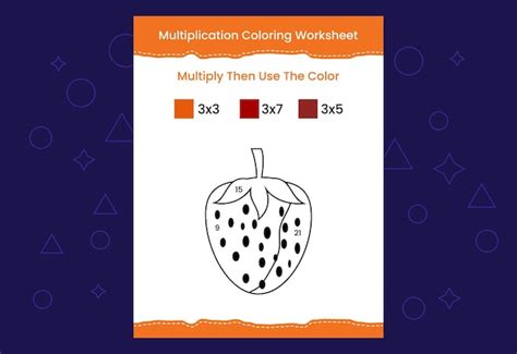 Premium Vector Multiplication Coloring Worksheet With The Image Color By Numbers Math Game