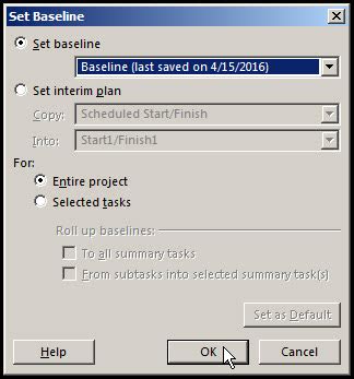 Displaying Two Baselines In Microsoft Project Gantt Chart