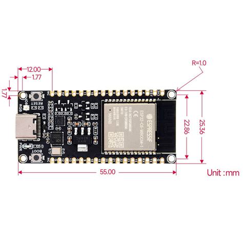 waveshare esp32 c6 development board with headers the pi hut