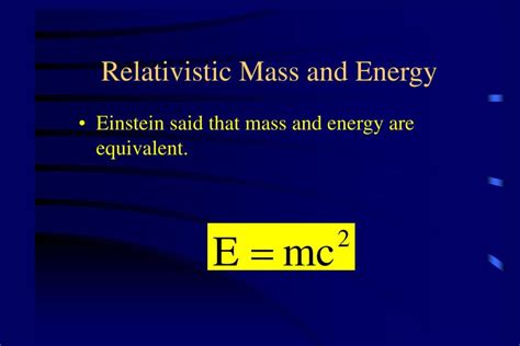 31 Facts About Relativistic Mass And Energy