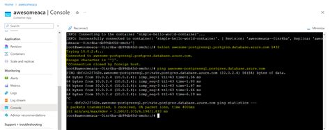 How To Connect A AzureContainerApp To An Azure Hosted PostgreSQL Flexible Server That Isn T Open