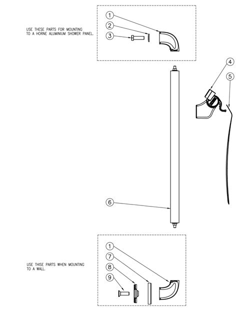 Horne Riser Rail Shower Spares Horne Rail Kits Shower Doctor