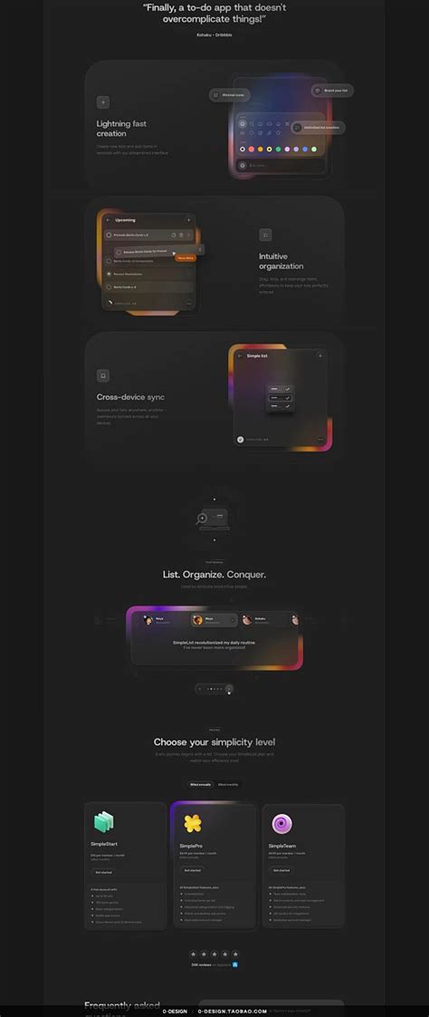 深色极简时尚待办事项计划任务清单列表卡片样式ui界面设计模板 花瓣网