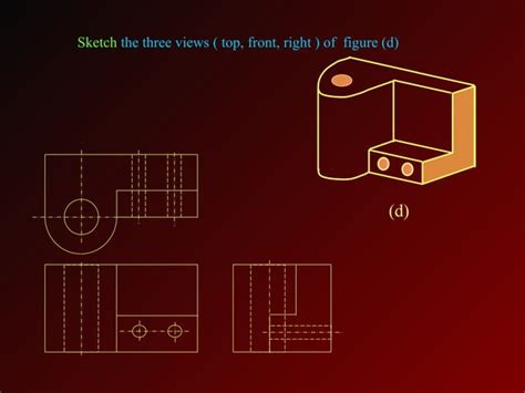 Orthographicdrawing Presentation Autocad Ppt 3 D Graphics Computer Software And Applications