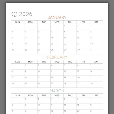 2026 Calendar Printable 3 Free Printable Templates