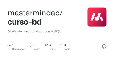 GitHub mastermindac curso bd Diseño de bases de datos con MySQL