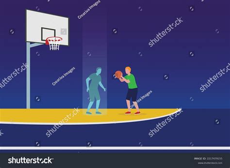Playing Basketball Virtual Opponent 2d Vector Stock Vector Royalty Free 2217479155 Shutterstock