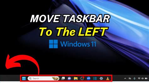 Move Taskbar Windows 11 Move From Center To The Left Youtube