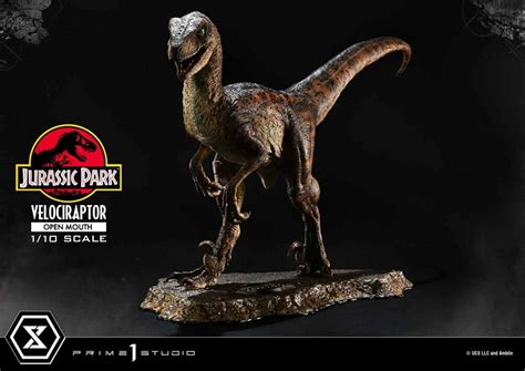 Jurassic Park Statuette Prime Collectibles 110 Velociraptor Open Mouth