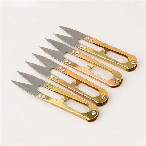 스틸 공예 자수 트리밍 가위 바느질 U 원사 미니 가위 골드 Diy 의류 봉제 및 직물 재단사의 가위 H Aliexpress