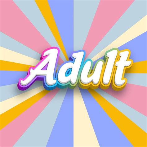 Premium Photo Adult Cute Text Effect Photo Typography With Background