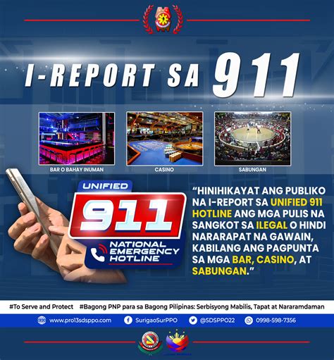 Surigao Ang Unified 911 Emergency Hotline Ay Bukas 247 At Libre
