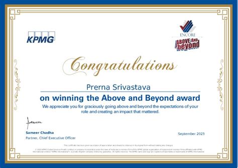 Prerna Srivastava On Linkedin Delighted To Receive Above And Beyond Award I Would Like To