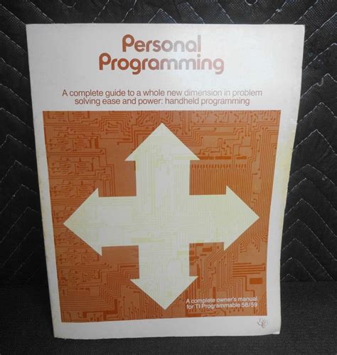 Ti Programmable Calculator 5859 Personal Programming Manual Vintage 1