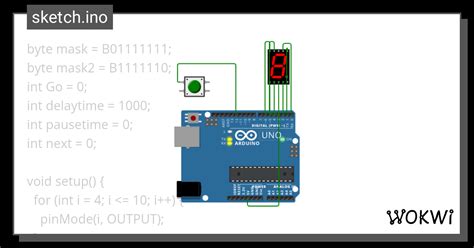 Sevenseg Register Copy Wokwi Esp32 Stm32 Arduino Simulator