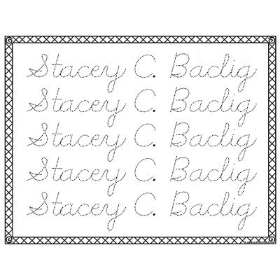 CreatePrintables Cursive Name Tracing Worksheet Tracing Worksheets