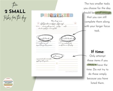 Simple Prioritized Task List Printable For Busy Moms To Do Etsy