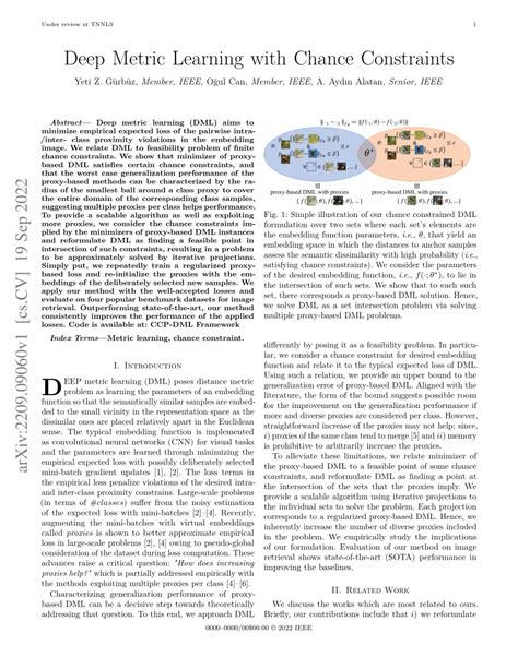Pdf Deep Metric Learning With Chance Constraints