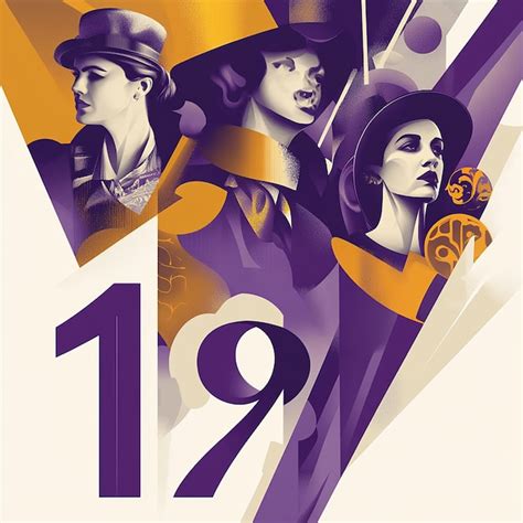 Modern Poster Design Celebrating The 19th Amendment Premium Ai